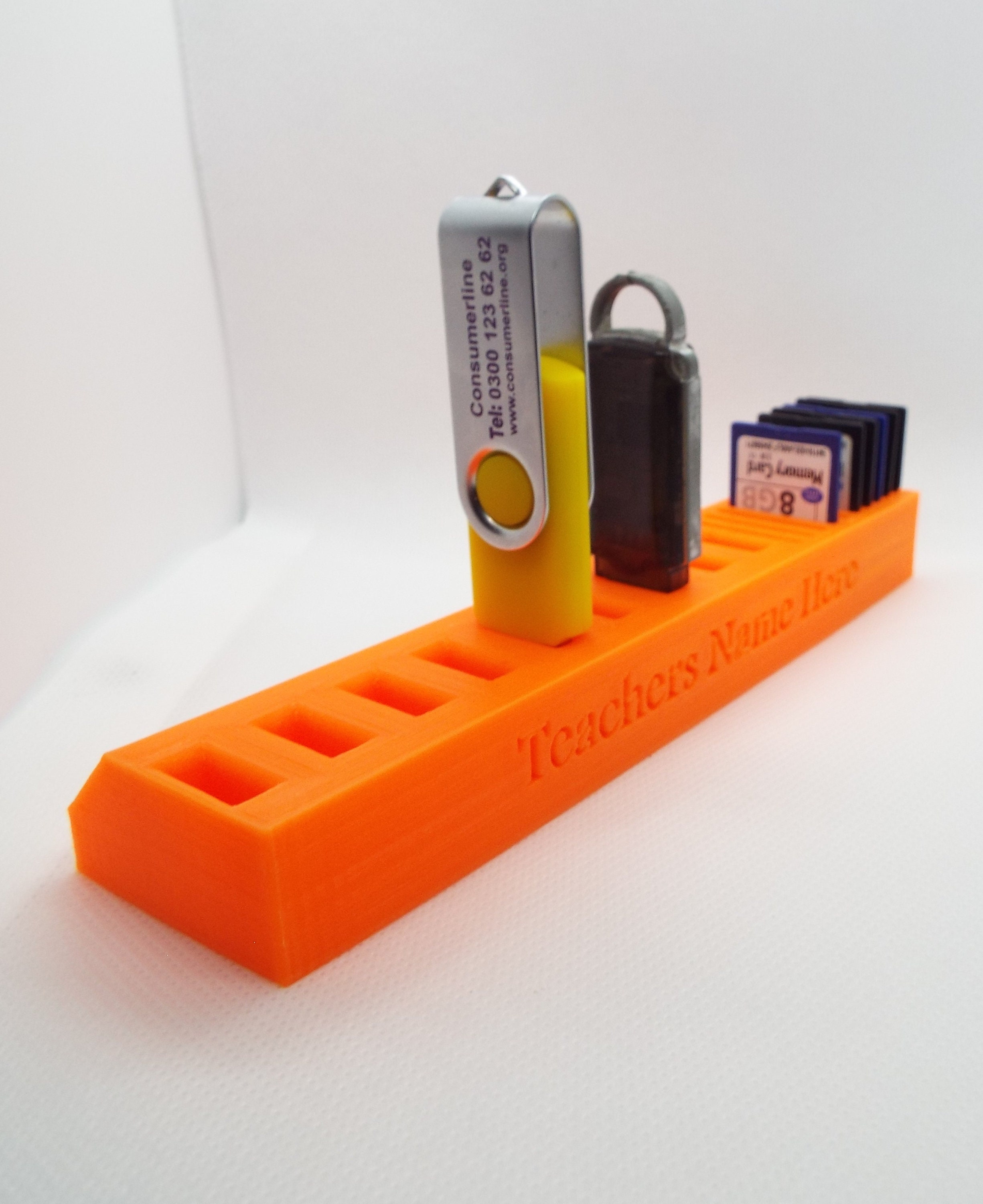 3D Printed USB & SD Card Holder: Personalized Desk Organizer - Etsy