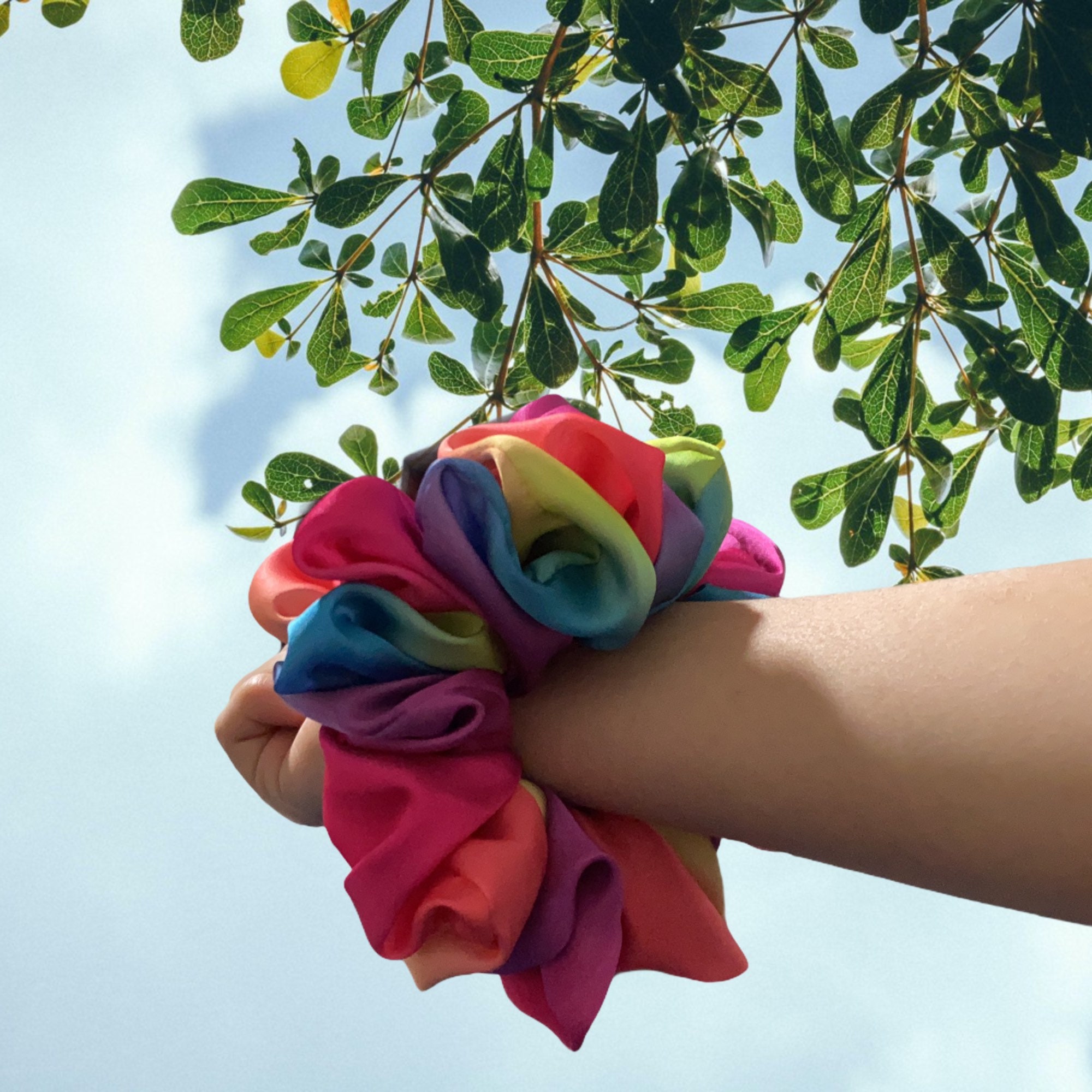 Giant Multicolored Scrunchie/rainbow Scrunchie /XXL Scrunchie | Etsy