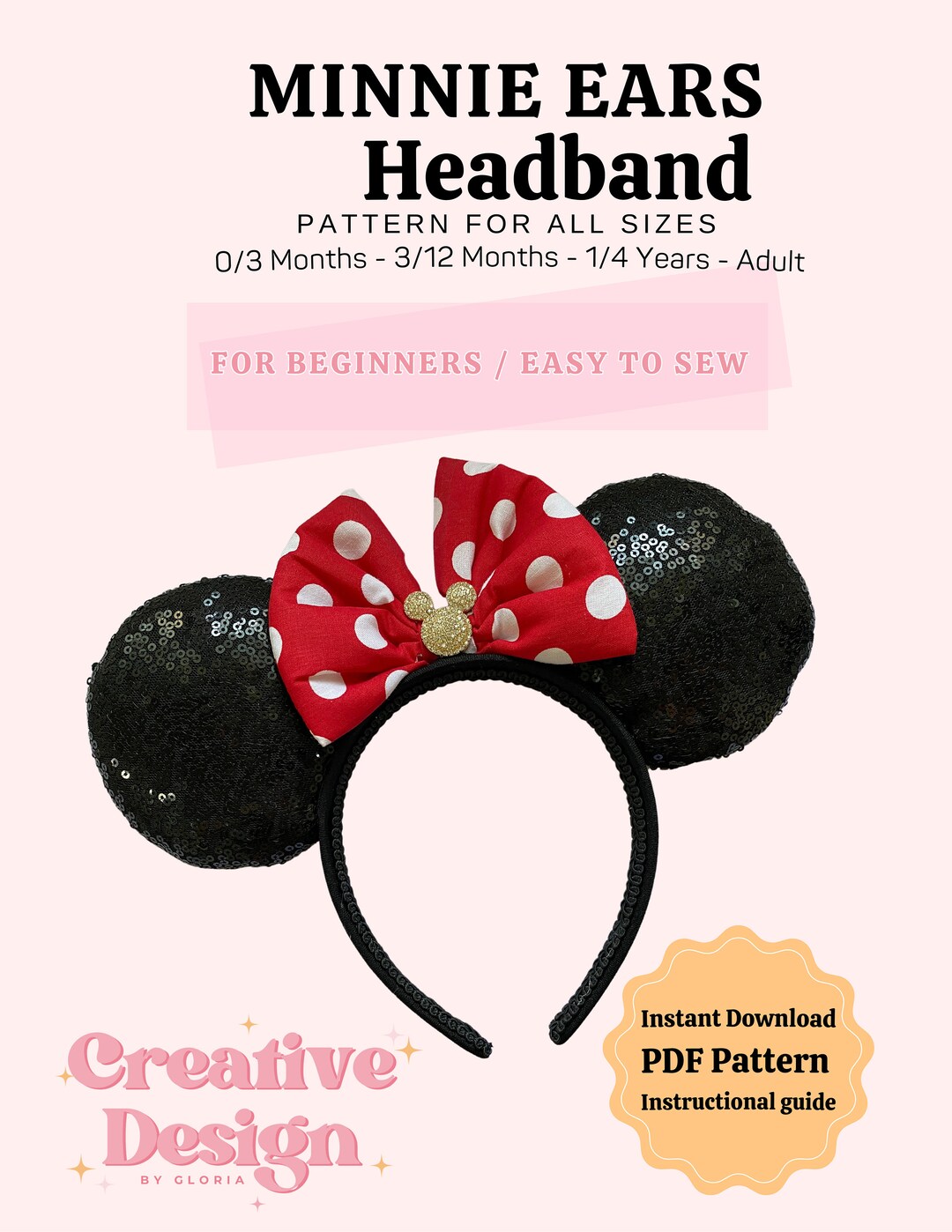Mouse Ears Templates/ Tutorial English and Spanish / Printable PDF - Etsy