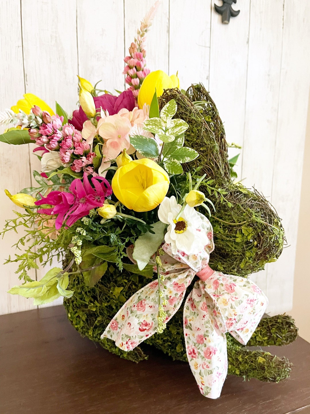 Easter Bunny Floral Centerpiece Easter Arrangement for Foyer Table ...