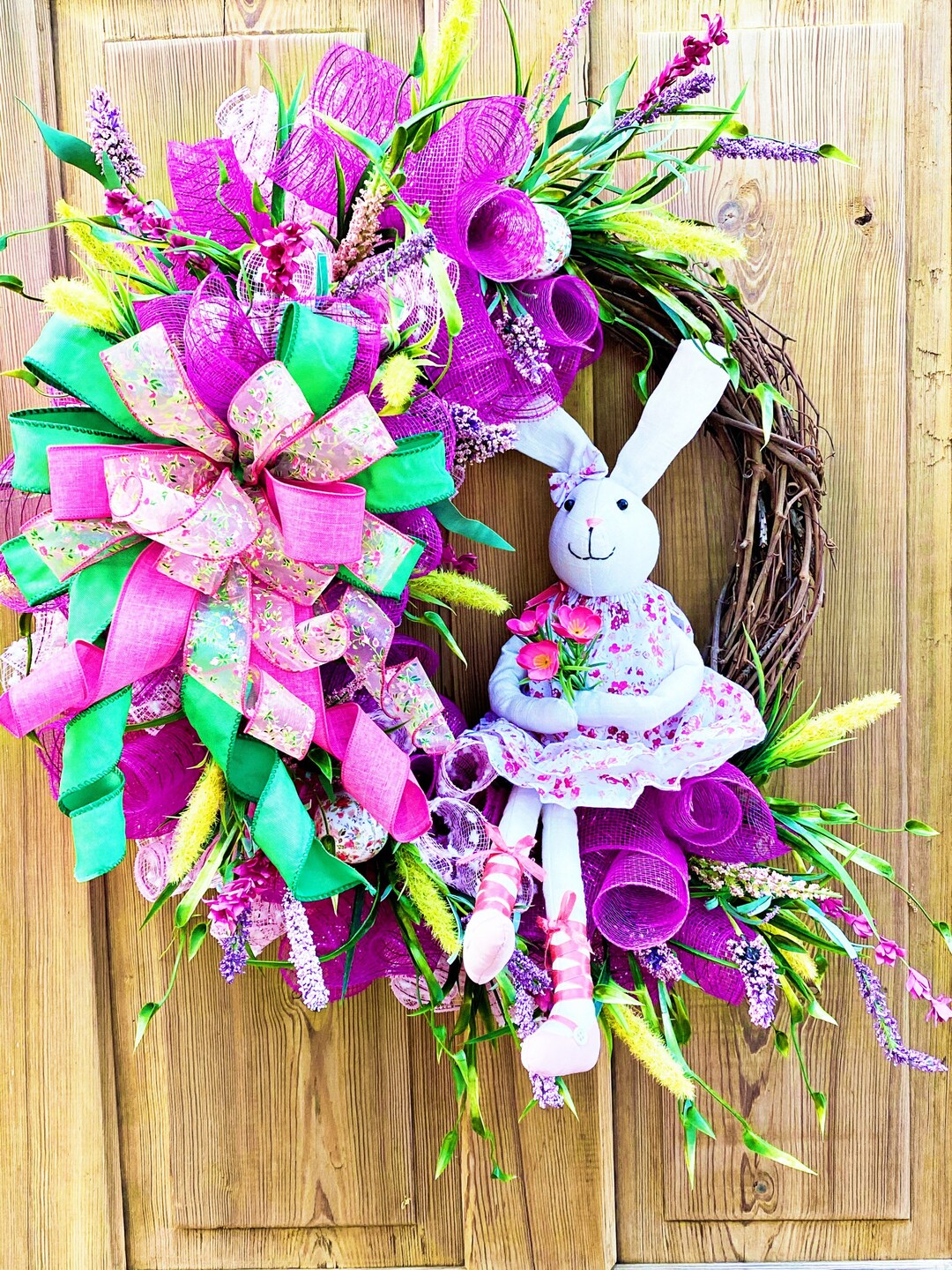 Easter/spring Grapevine Wreath - Etsy