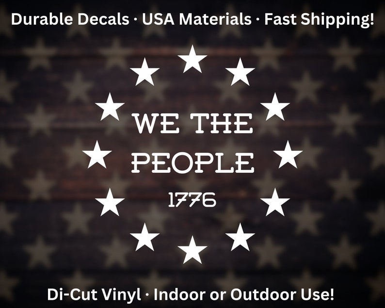 We the People Decal, Car Truck Van Window or Bumper Sticker, Vinyl ...
