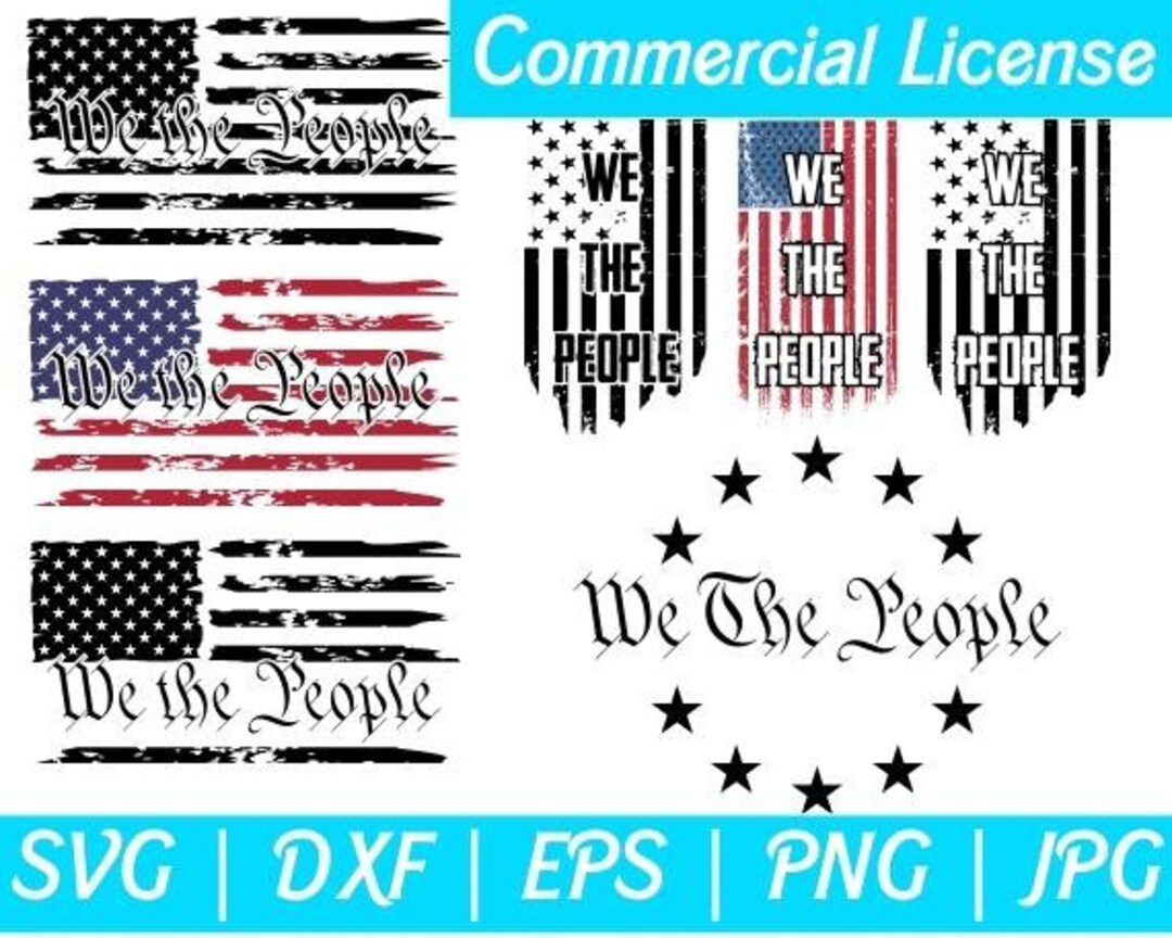 We the People SVG, Commercial Use, Instant Download, Constitution ...