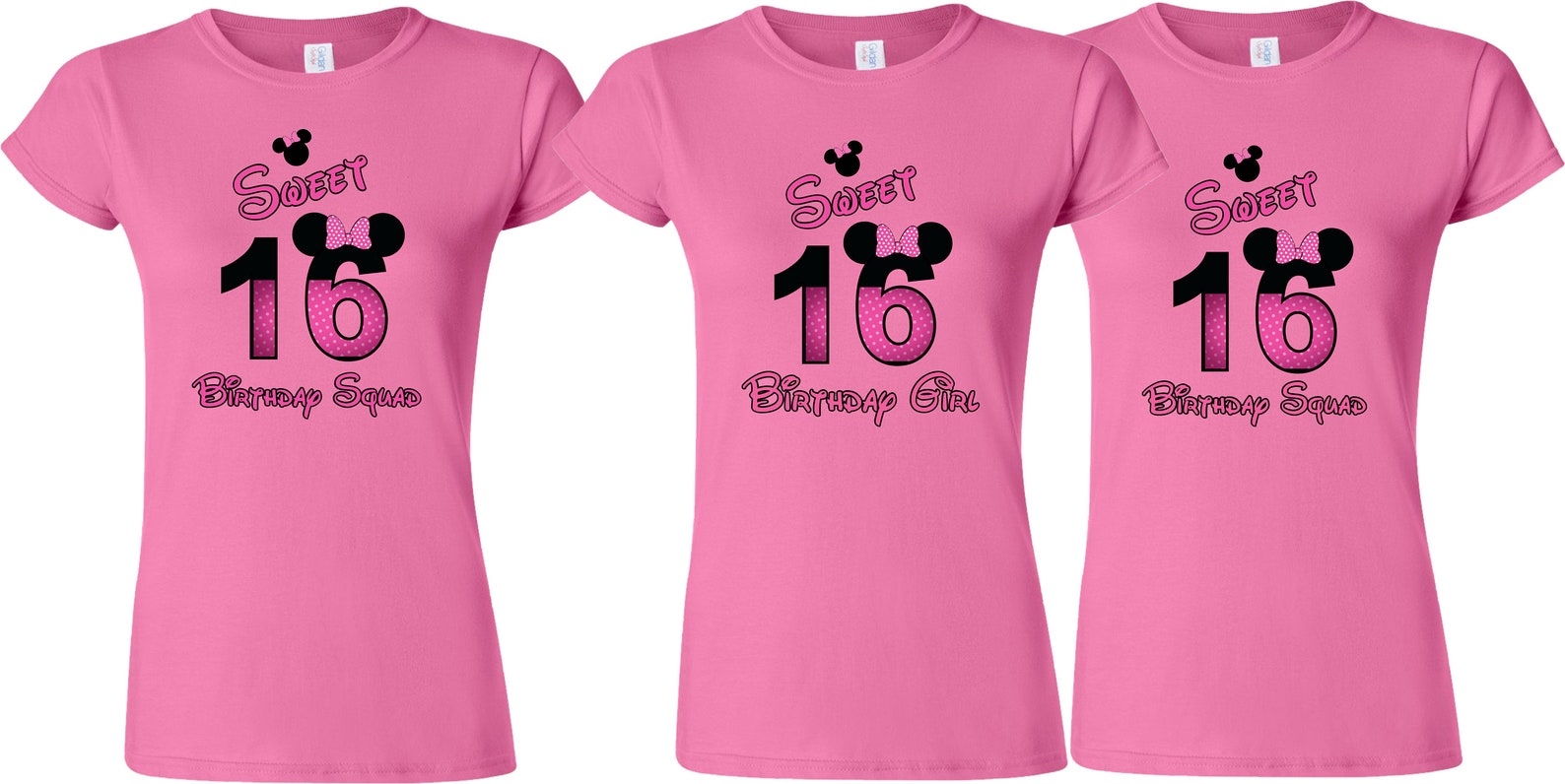 Sweet 16 Minnie Mouse Birthday Girl Birthday Squad Custom - Etsy