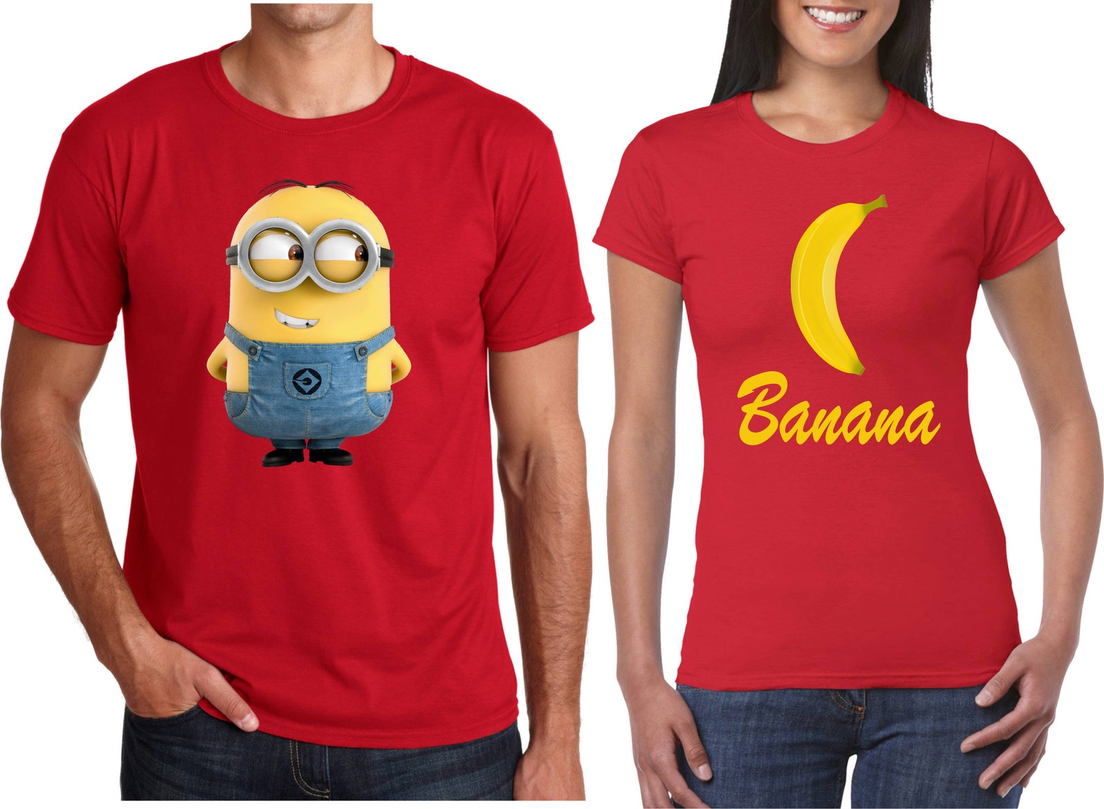 Banana Love Funny Couples Matching Christmas Valentine's Custom Shirts ...