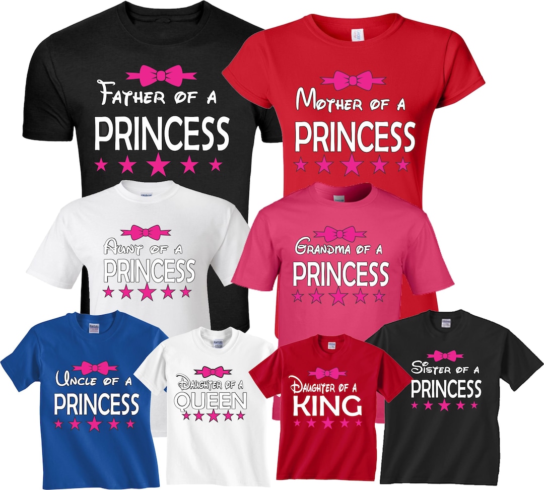 Father Mother Family of Princess Birthday Girl Family Custom Shirts - Etsy