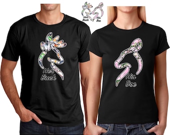 Her Buck His Doe Necklaces Guitar Pick Matching for Couples Love Girl ...