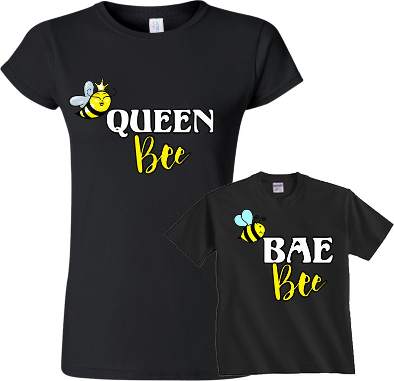 Queen BEE BAE BEE Mom and Daughter Custom Family Custom Shirts - Etsy