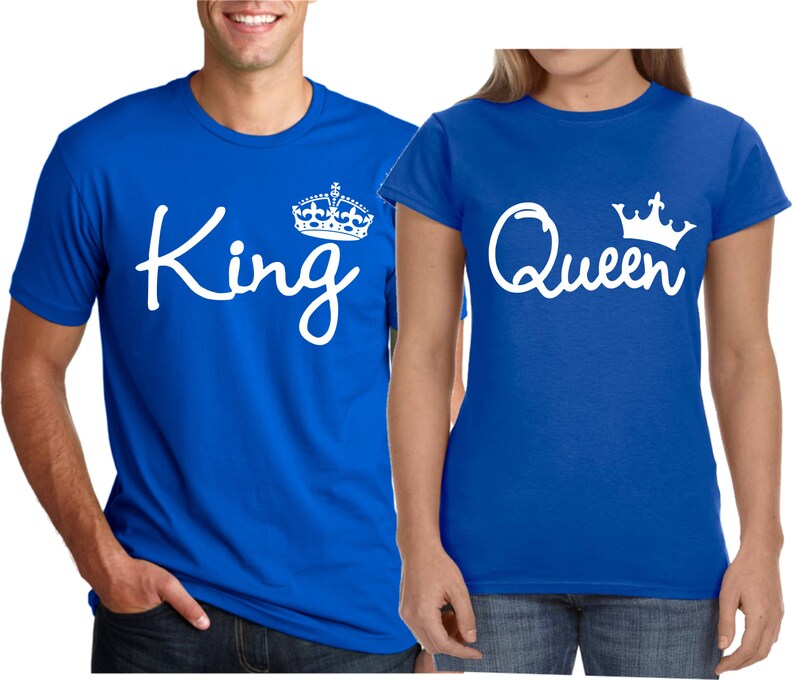 King and Queen White Designs Couples Matching Valentine's Christmas ...