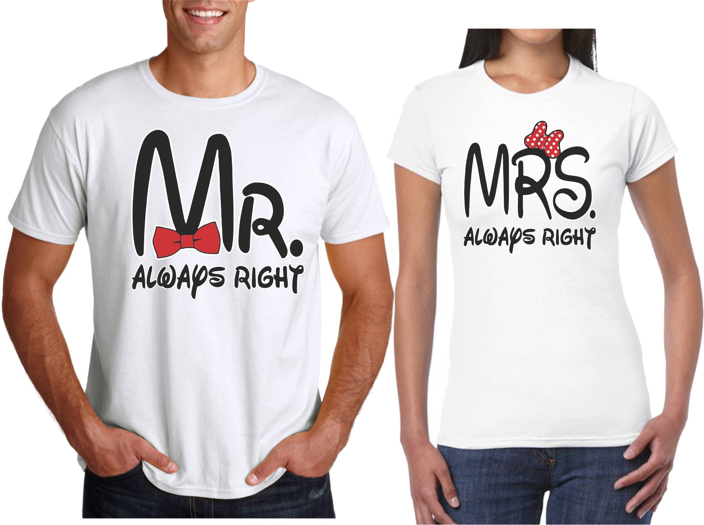 Mr Always Right and Mrs Always Right Couple Matching | Etsy