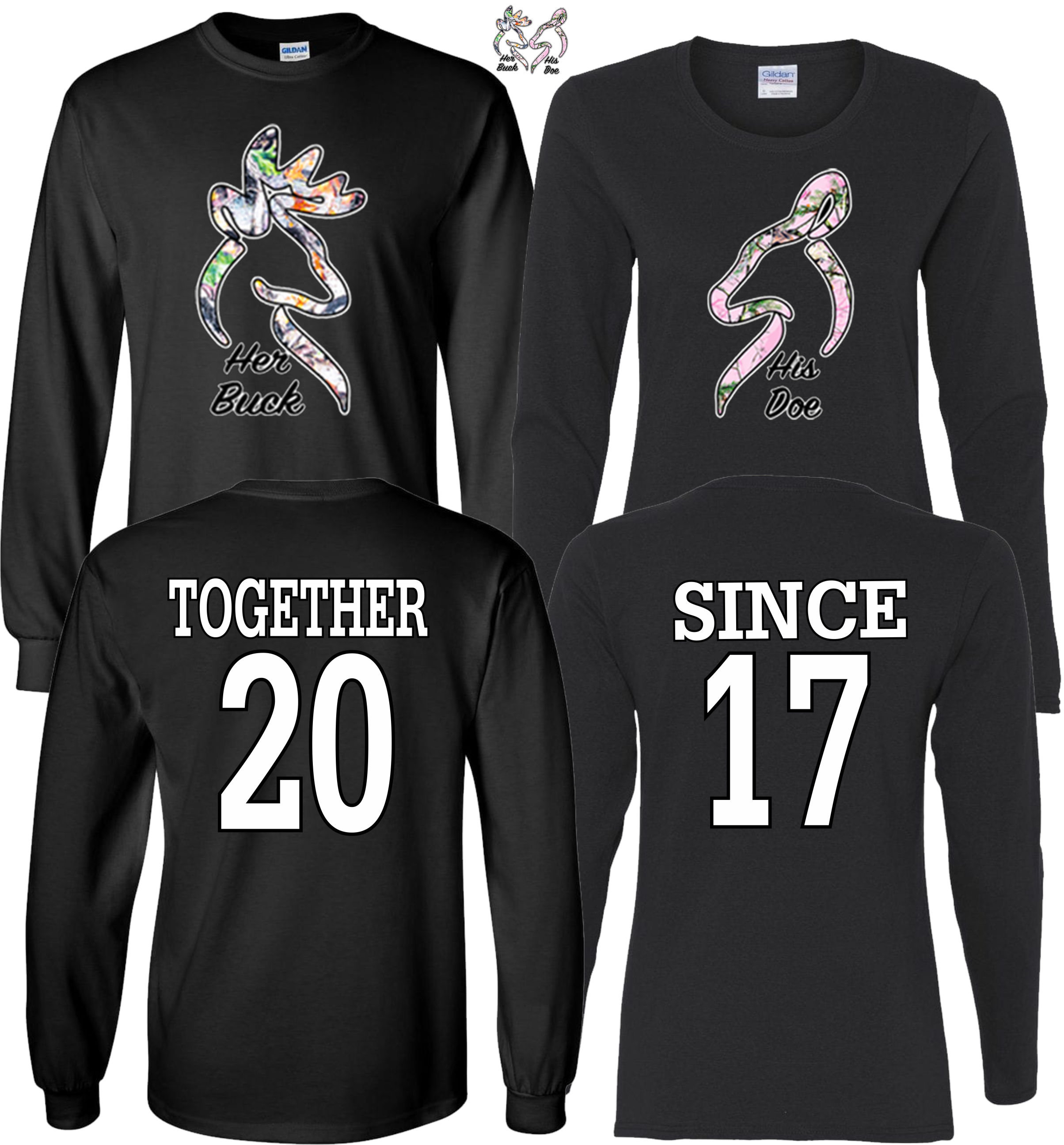 Her Buck His Doe Couples Matching Together Since Any Year - Etsy