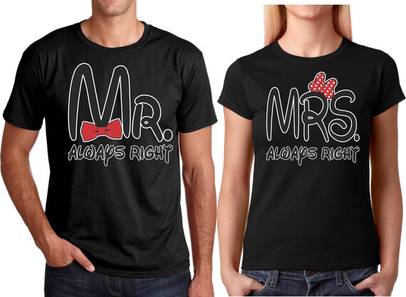 Mr Always Right and Mrs Always Right Couple Matching | Etsy