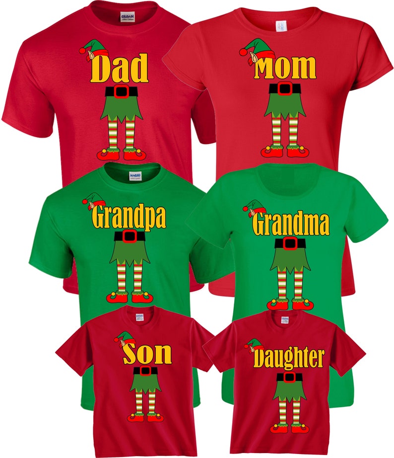 Christmas Family Vacation ELF Elves MOM DAD and Family Custom - Etsy