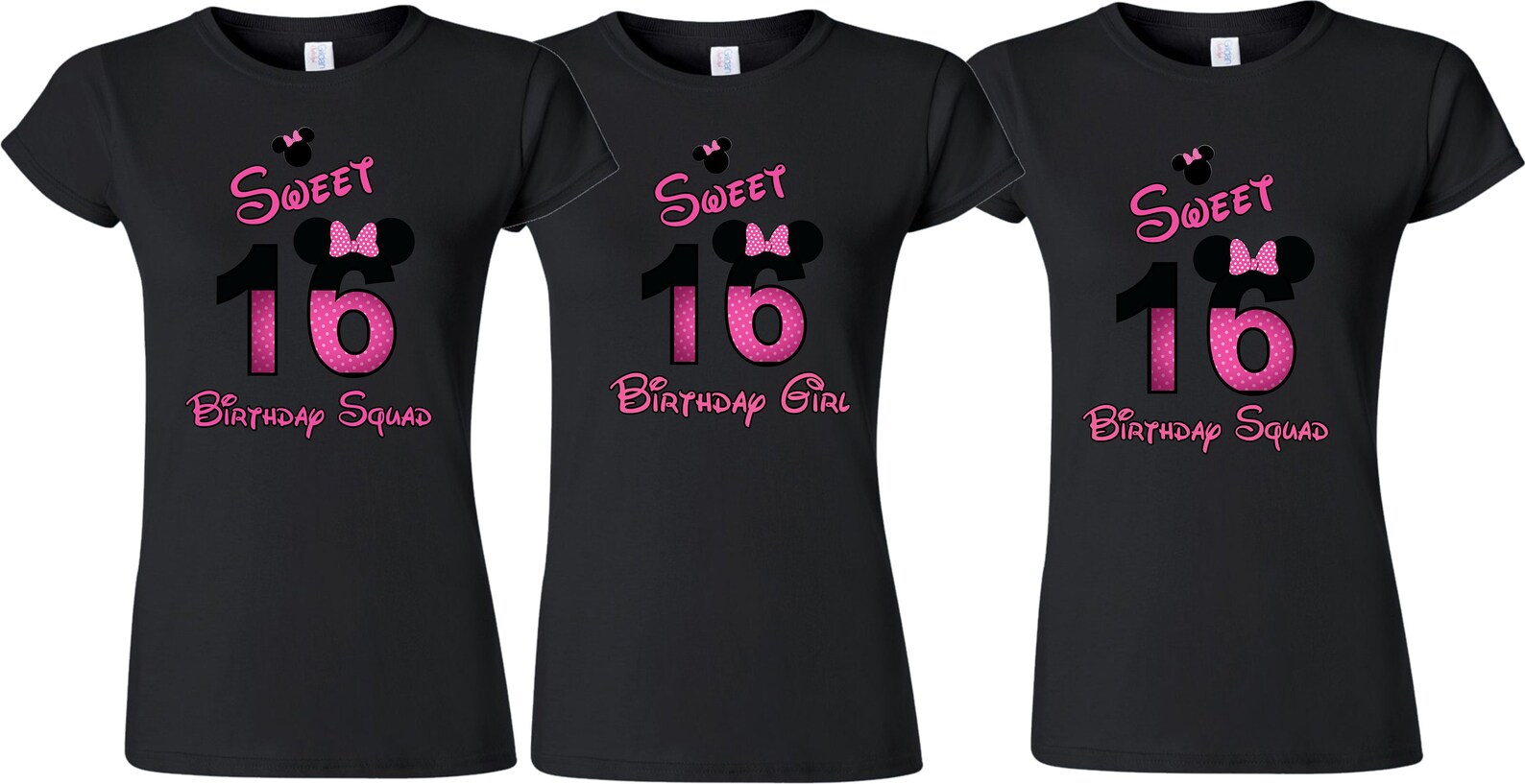 Sweet 16 Minnie Mouse Birthday Girl Birthday Squad Custom Shirts - Etsy