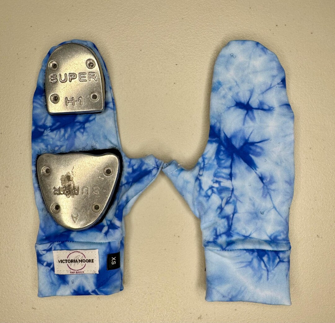 Blue Tie-dye Tap Mittens - Adaptive Dance Gear for Inclusive ...