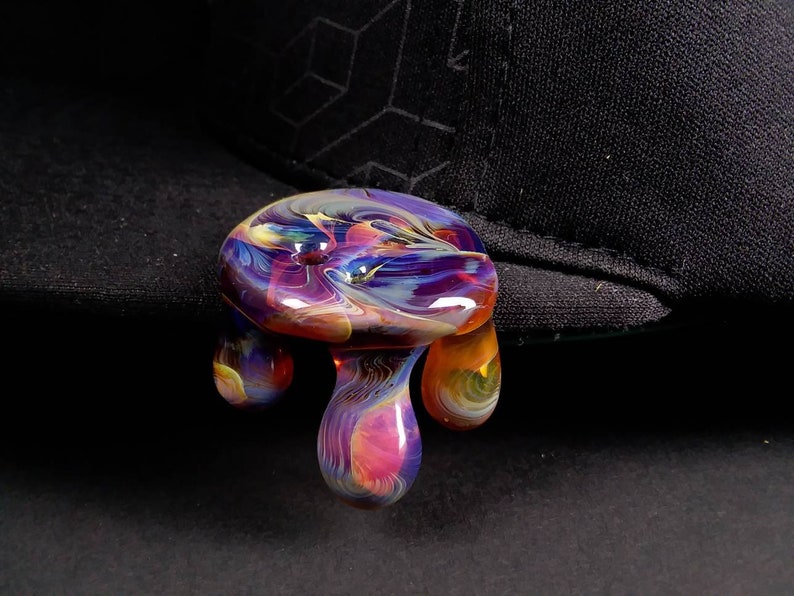 Drip Hat Pin Glass Multicolored Heady Pin Glass Pins Made By Etsy