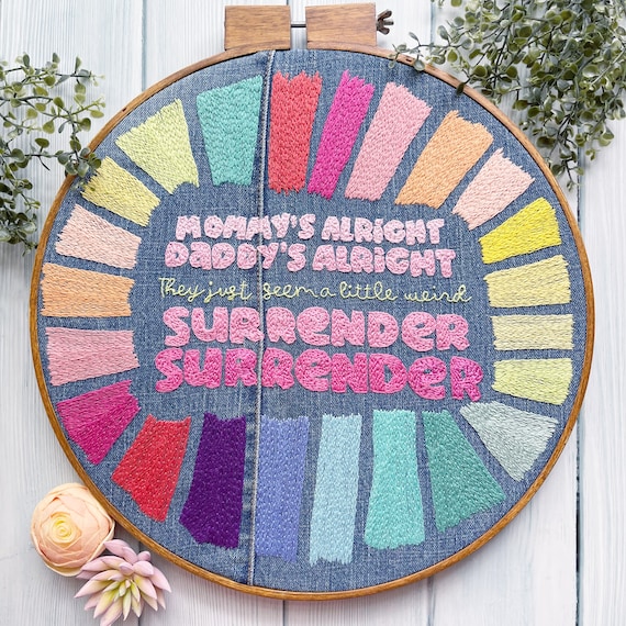 Surrender Embroidery Pattern PDF Instant Download Printable - Etsy