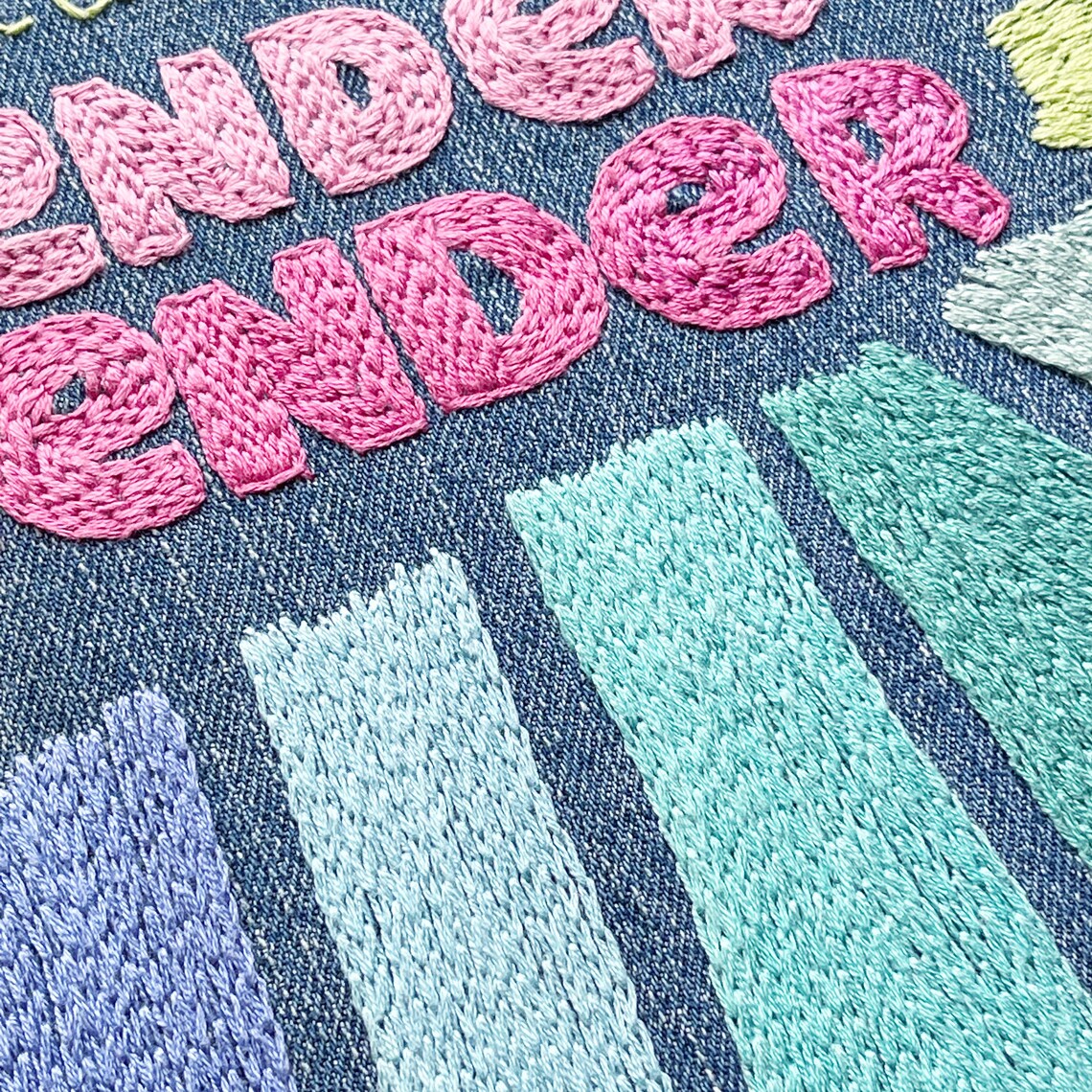 Surrender Embroidery Pattern PDF Instant Download Printable Fun Rainbow ...