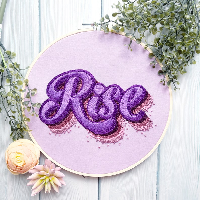 Rise Embroidery Pattern PDF Instant Download Printable Fun - Etsy