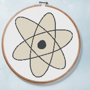 Atom Art Science Cross Stitch Pattern Chemistry PDF Instant | Etsy