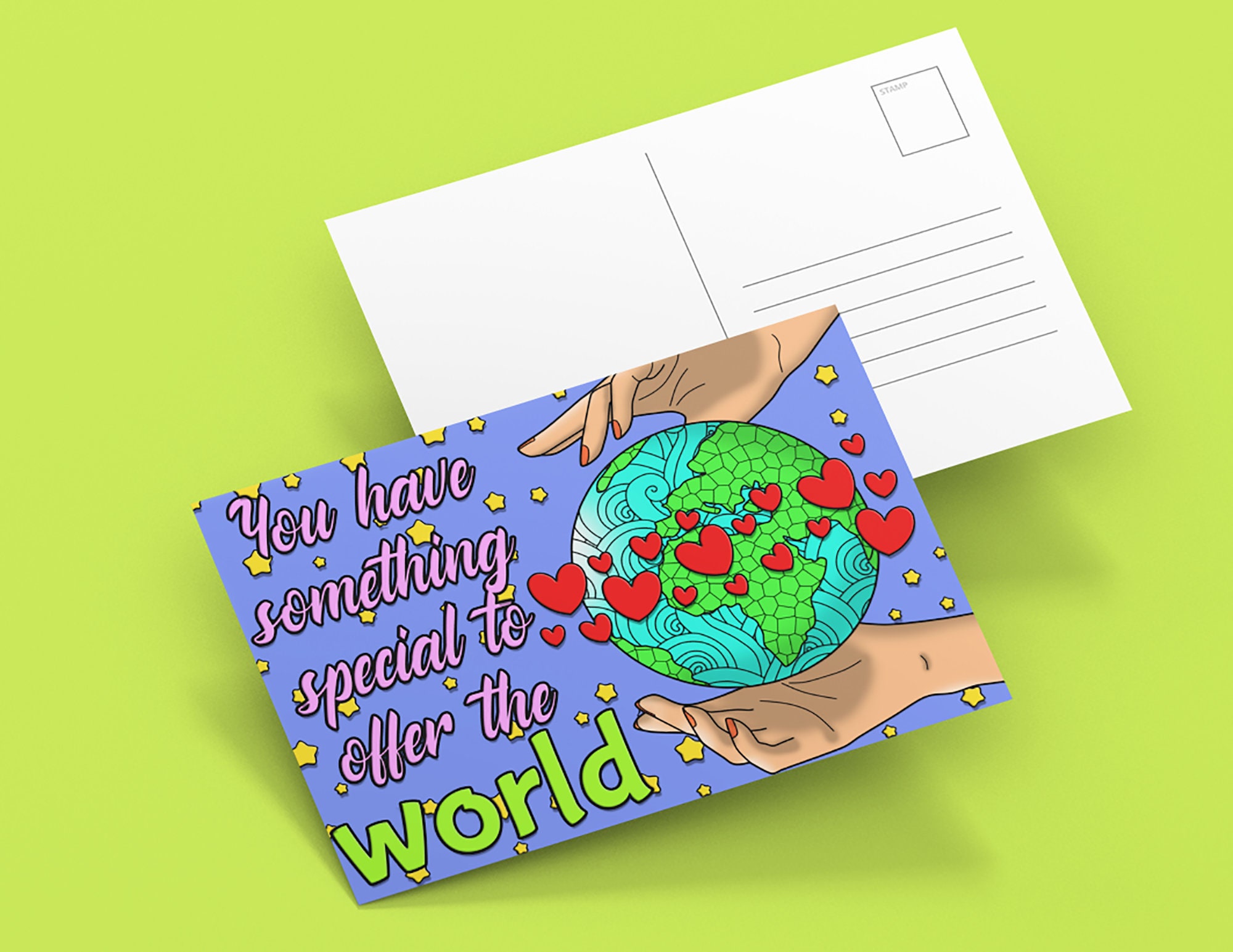 Set of 4 Coloring Kindness Postcards Random Acts of Kindness | Etsy