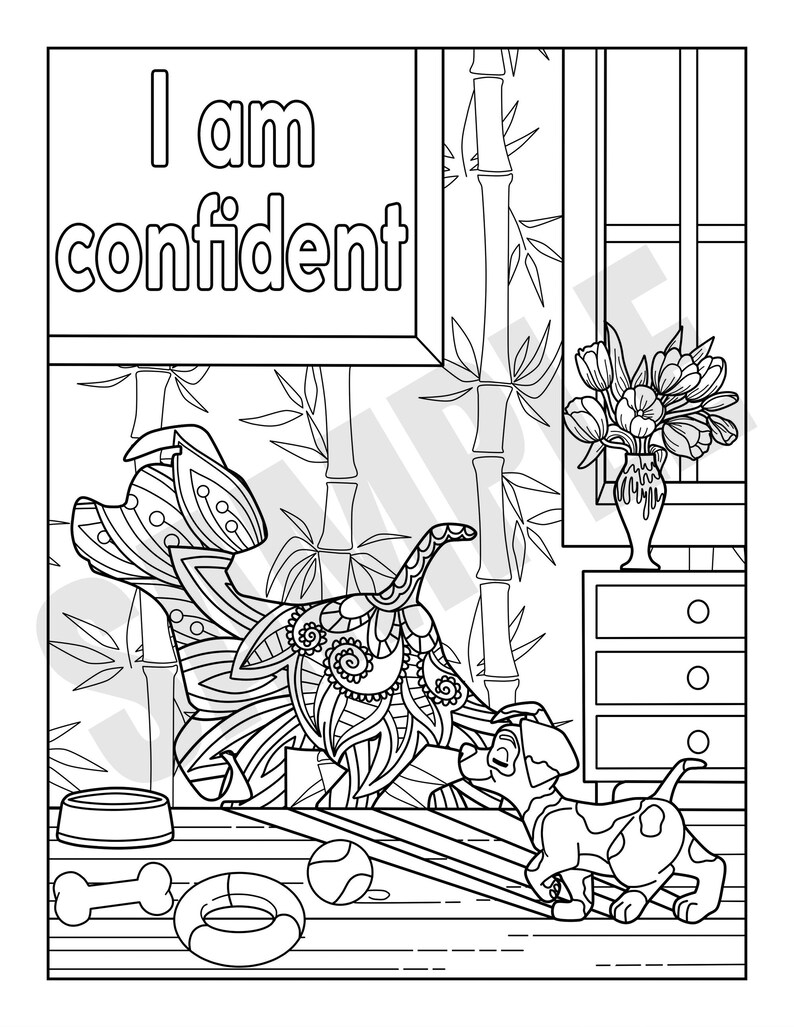 20 Amazing I am... statement affirmation coloring | Etsy