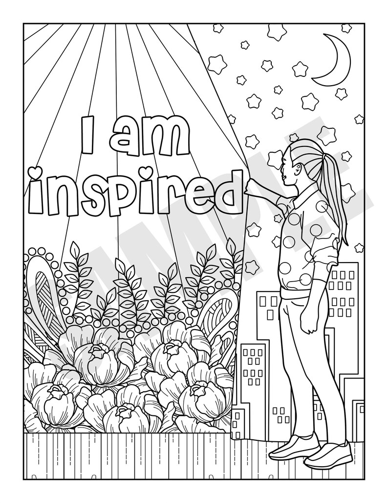 20 Amazing I am... statement affirmation coloring - Etsy España
