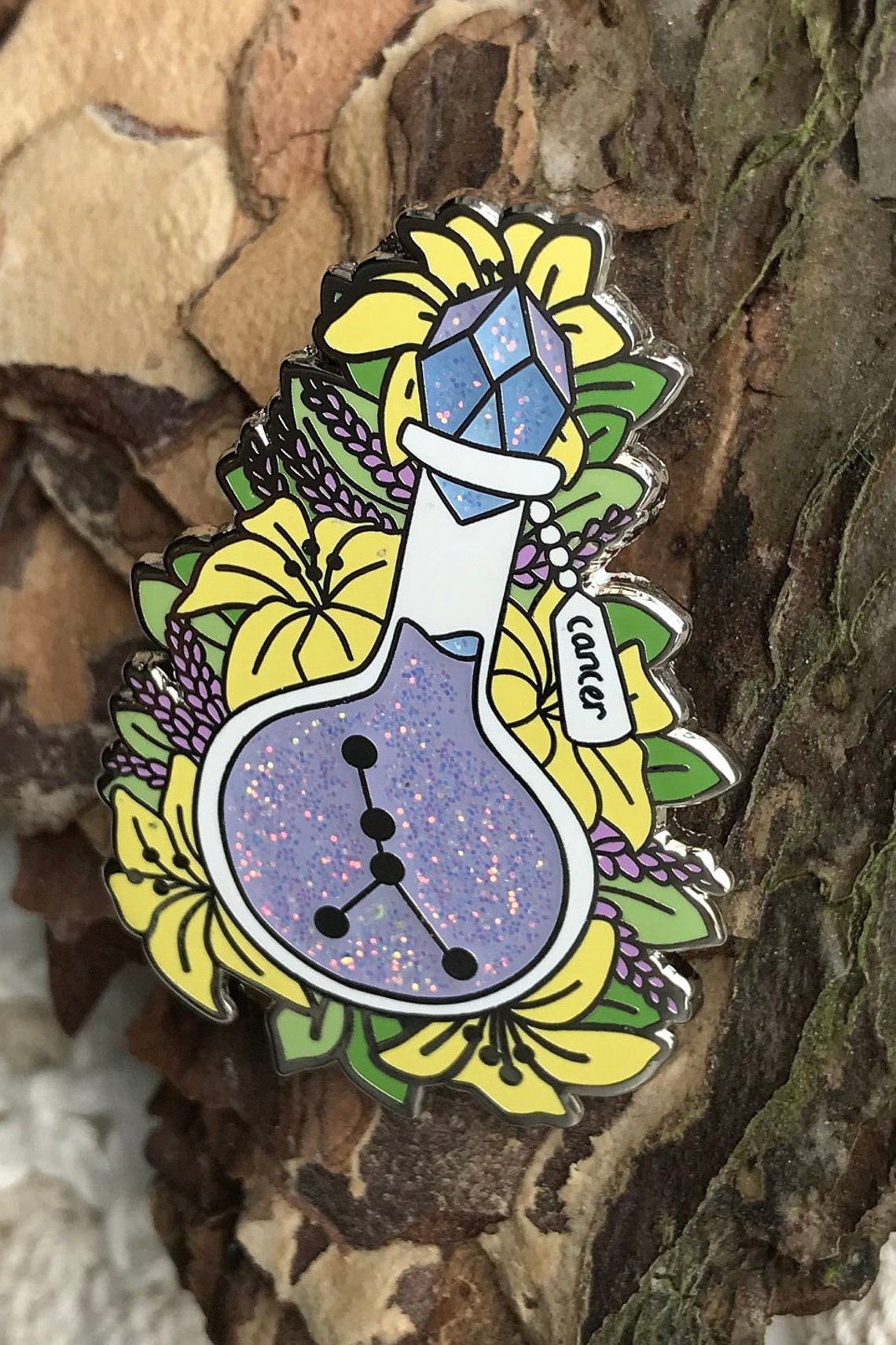 Cancer Constellation Zodiac Potion Bottle Hard Enamel Pin | Etsy