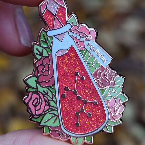 Virgo Constellation Zodiac Potion Bottle Hard Enamel Pin - Etsy