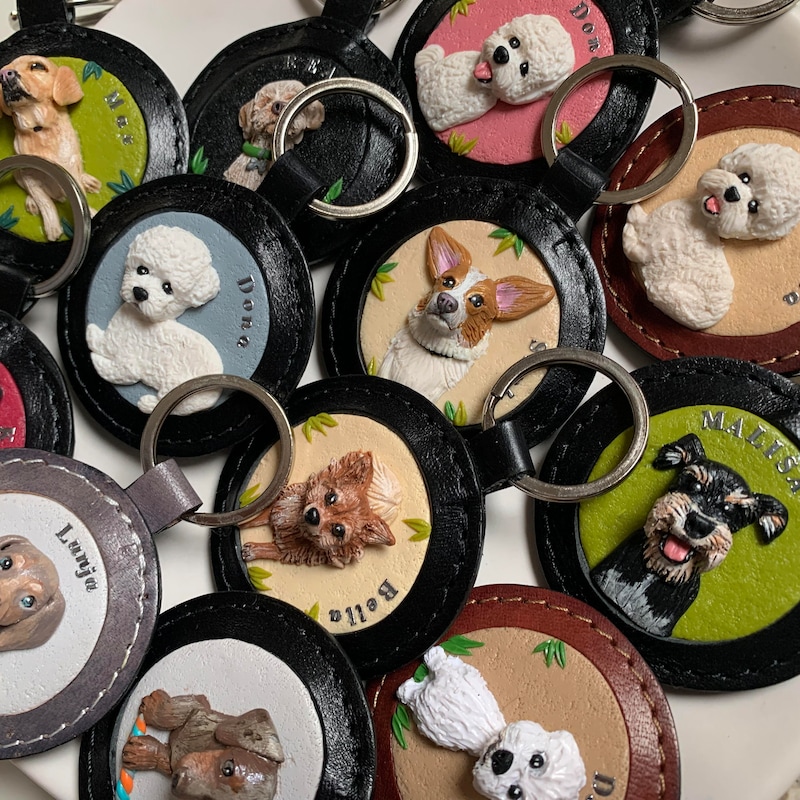 Custom Dog Keychain - Etsy