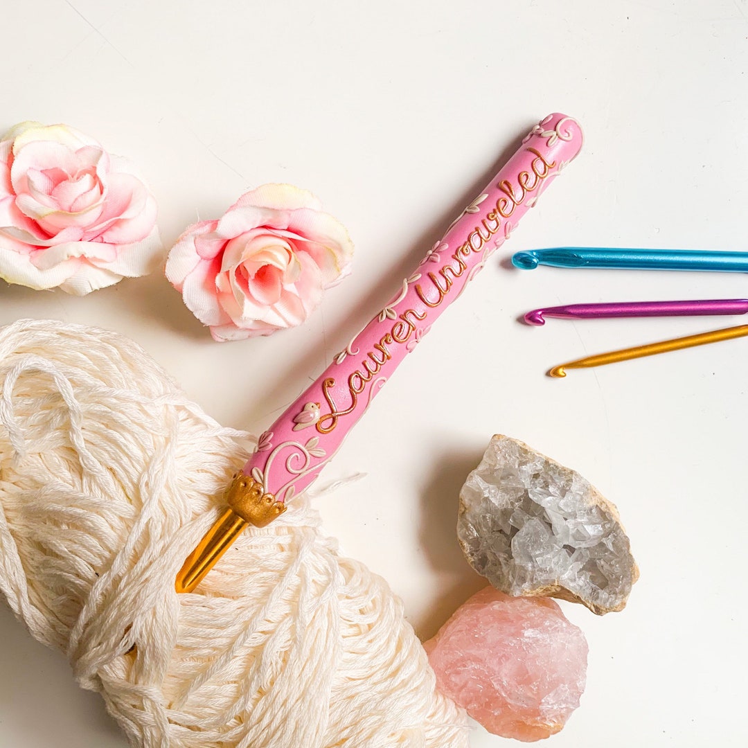 Personalized Name Crochet Hook, Custom Logo Crochet Hook, Crochet ...