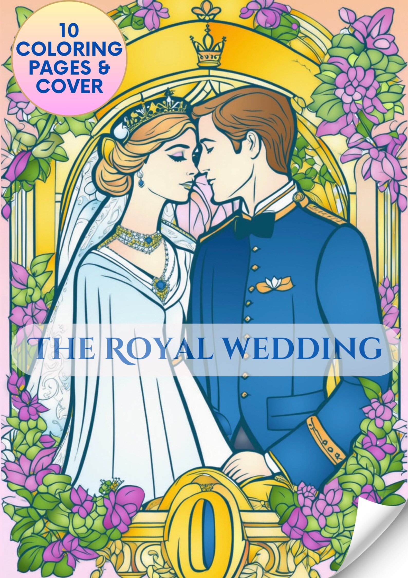 Coloring Book Premium the Royal Wedding 10 Instant Printables PDF for ...