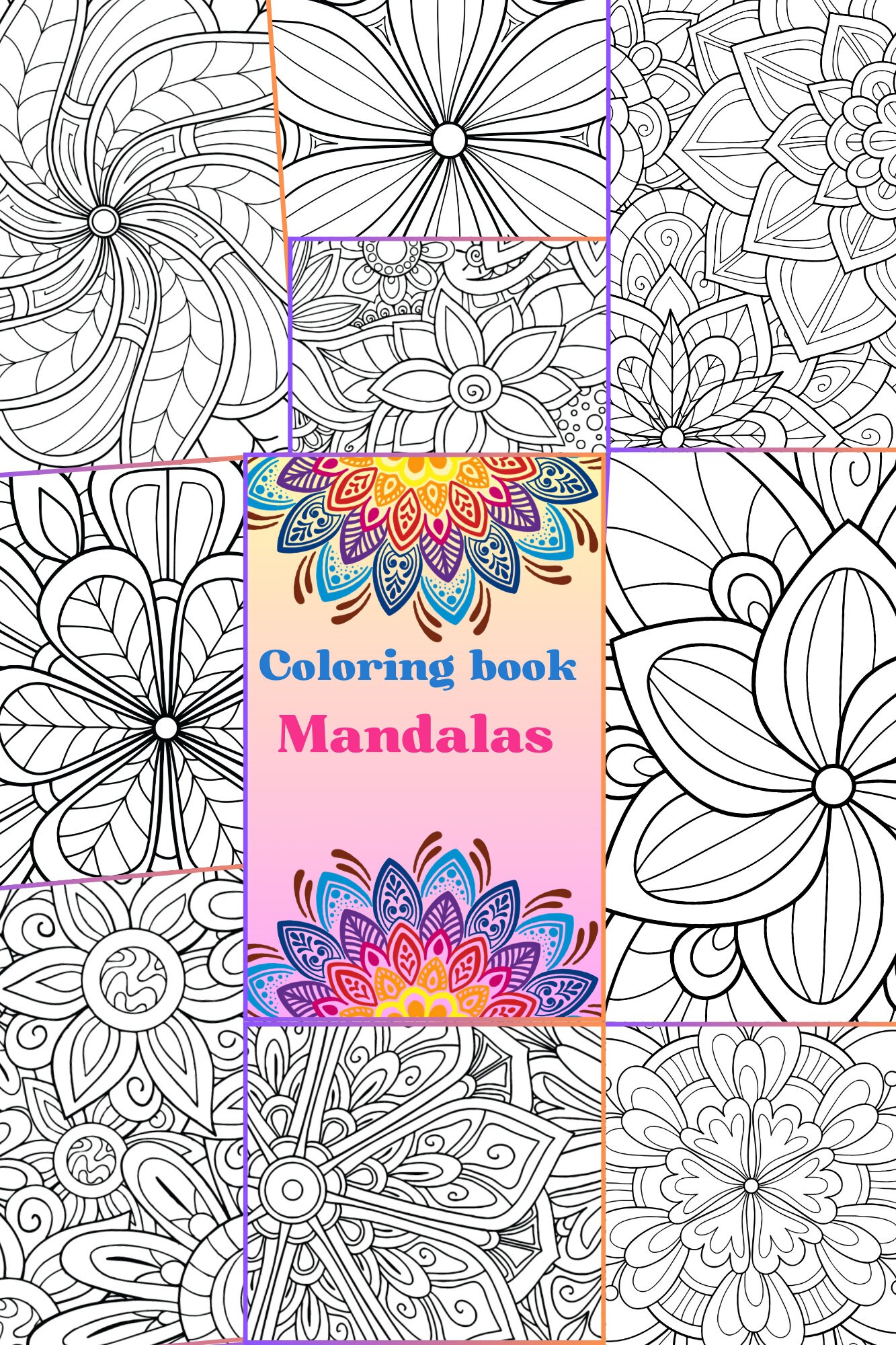 Coloring Book 50 Mandalas Instant Printables PDF for Children and ...