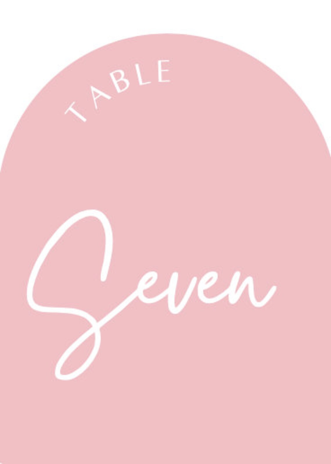Pink and White Printable Digital Table Numbers 5x7 Inch Numbers 1 to 10 ...