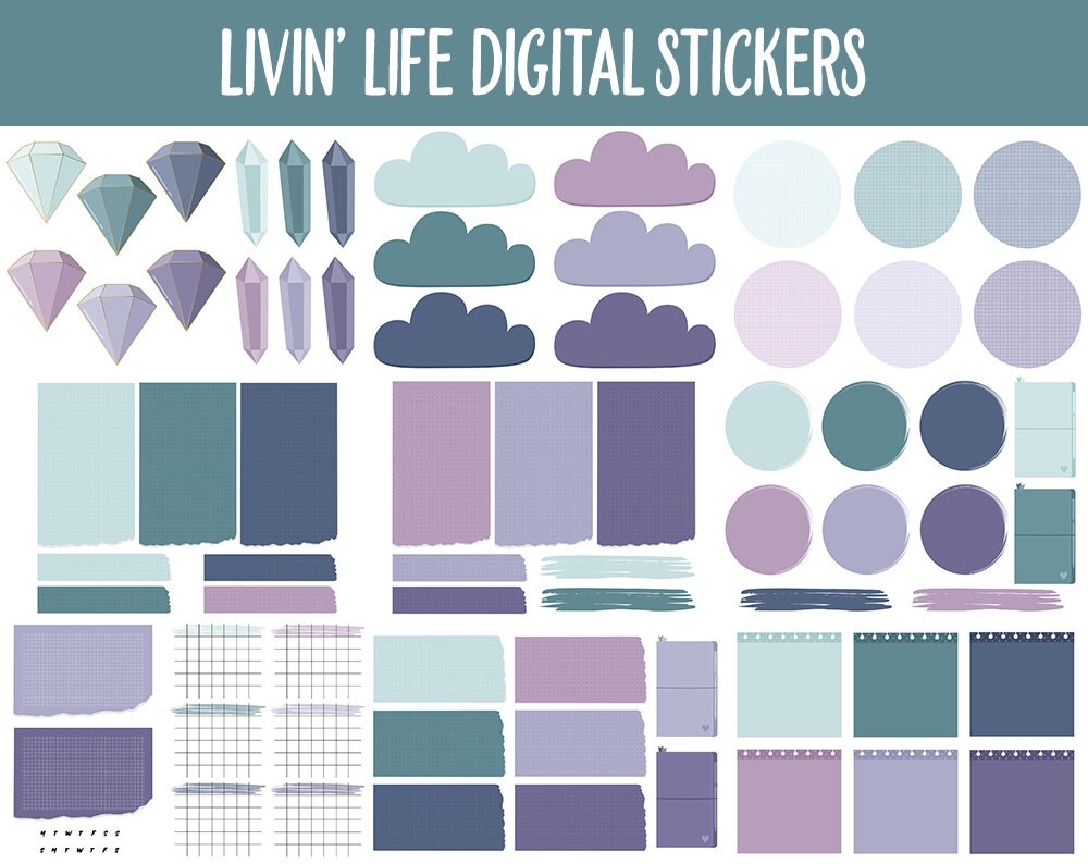 Livin' Life Digital Sticker Mega Bundle Goodnotes & Ipad | Etsy