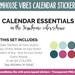 Farmhouse Vibes Calendar Essentials Digital Planner Stickers ...