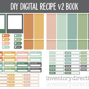 UPDATED! DIY Digital Recipe Book V2 + Sticker Set | Goodnotes, iPad ...