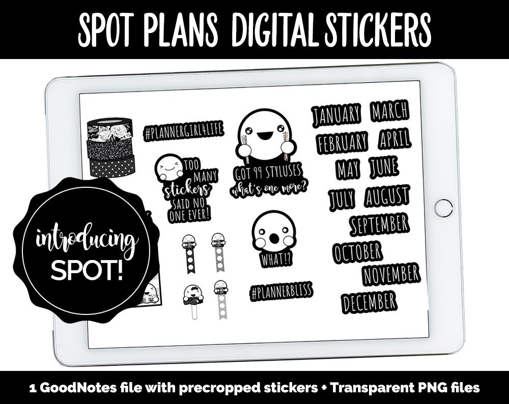 Digital Planning With Spot Stickers Goodnotes Ipad and - Etsy
