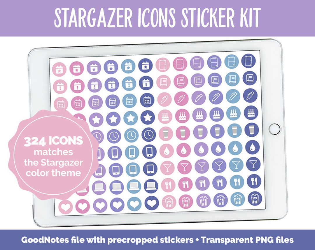 Stargazer Icons Digital Planner Stickers | iPad & Android | Icons, Life ...