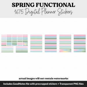 Spring Functional Digital Sticker Set | Goodnotes, iPad & Android ...