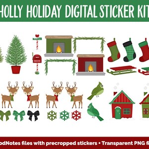 Holly Holiday Digital Sticker Mega Bundle | Goodnotes & iPad | December ...