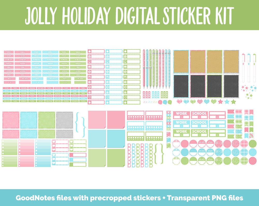 Jolly Holiday Digital Sticker Mega Bundle Goodnotes & Ipad - Etsy
