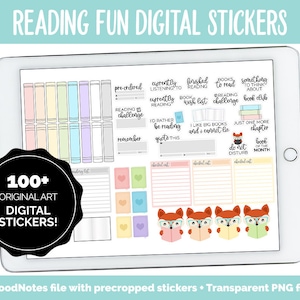 Reading Fun Digital Stickers | Goodnotes & iPad | Book Trackers, to ...