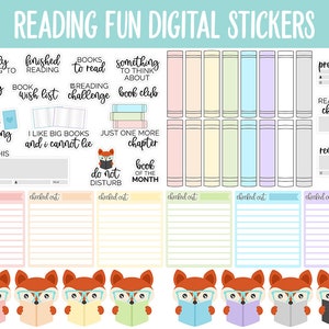 Reading Fun Digital Stickers | Goodnotes & iPad | Book Trackers, to ...