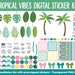 Tropical Vibes Digital Stickers | Goodnotes, iPad & Android | August ...