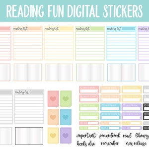 Reading Fun Digital Stickers | Goodnotes & iPad | Book Trackers, to ...