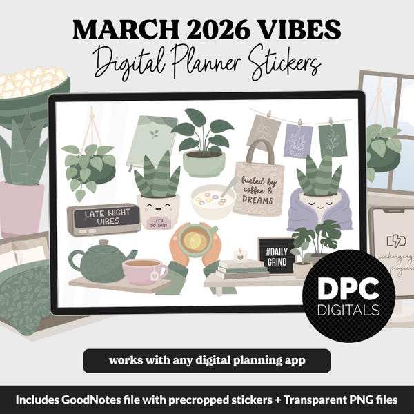 March Planner Stickers - Etsy