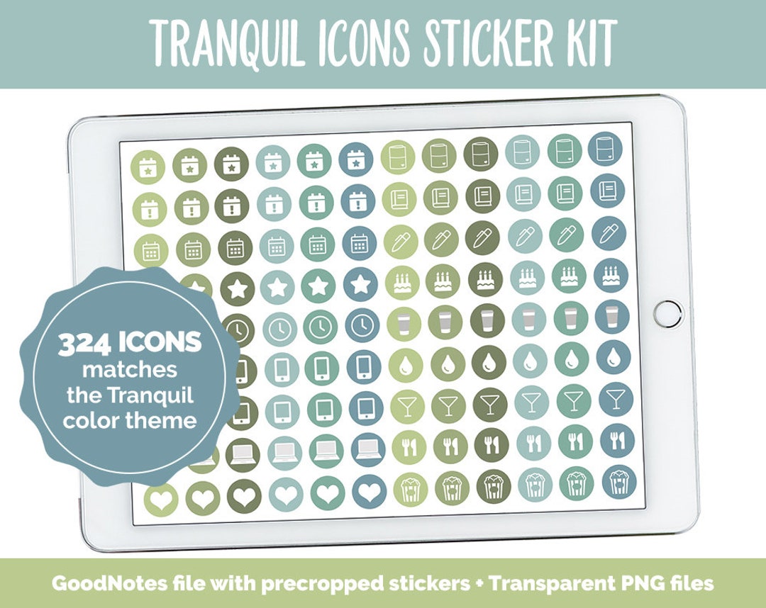 Tranquil Icons Digital Planner Stickers | iPad & Android | Icons, Life ...
