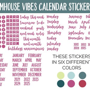 Farmhouse Vibes Calendar Essentials Digital Planner Stickers | iPad ...