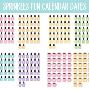 Sprinkles Fun Calendar Date Digital Stickers | Goodnotes, iPad and ...